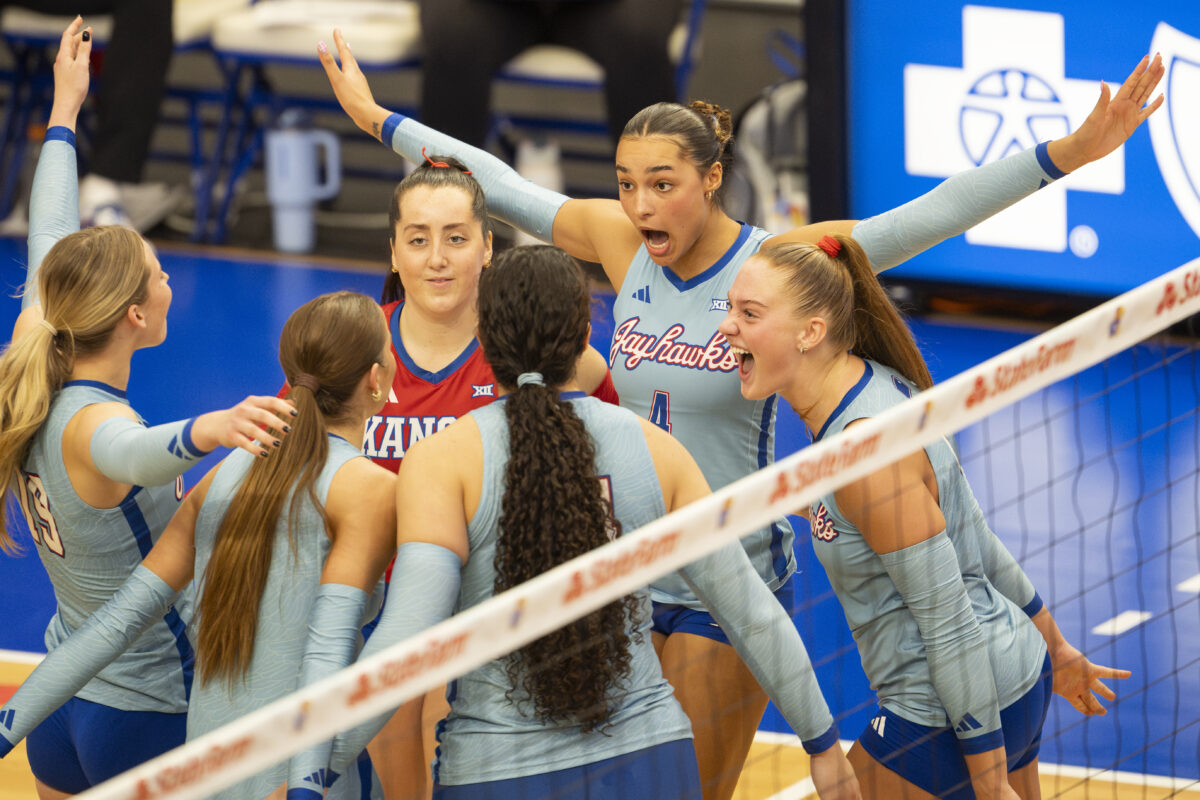 PHOTOS: KU volleyball beats No. 20 Colorado in four sets - KU Sports